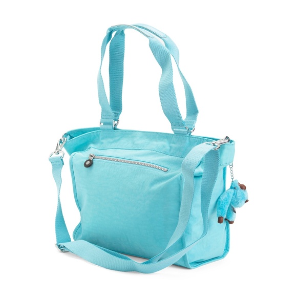 Kipling | Bags | Kipling Blue Splash Nylon New Shopper Medium Tote ...